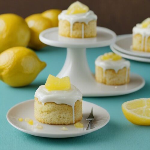MINI LEMON DROP CAKES – 1k Recipes!