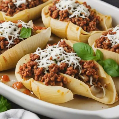 STUFFED PASTA SHELLS WITH GROUND BEEF – 1k Recipes!
