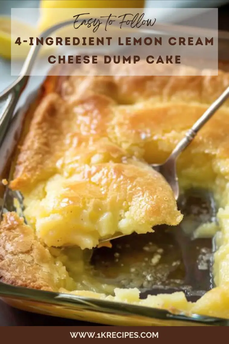 4-Ingredient Lemon Cream Cheese Dump Cake: A Heavenly Delight! – Easy ...