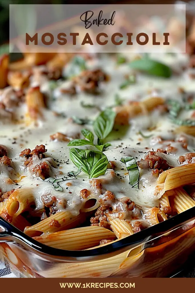 Savor the Essence of Italy: Baked Mostaccioli Perfection – Easy Family ...