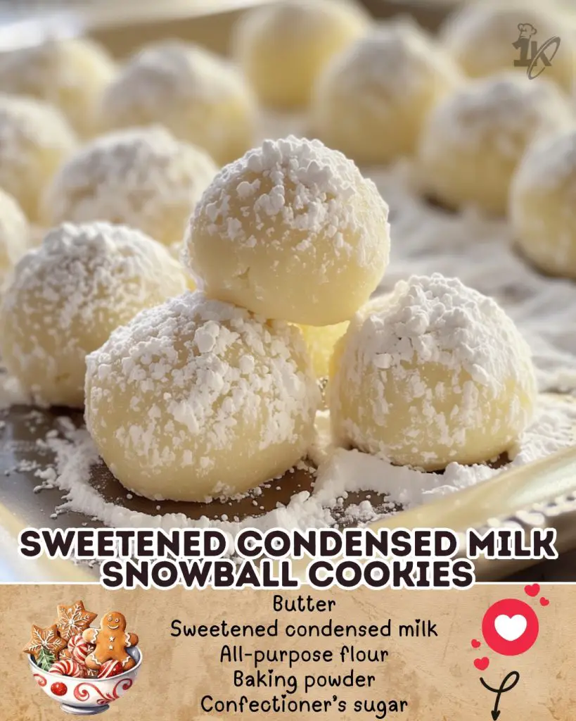Sweetened Condensed Milk Snowball Cookies – 1k Recipes!