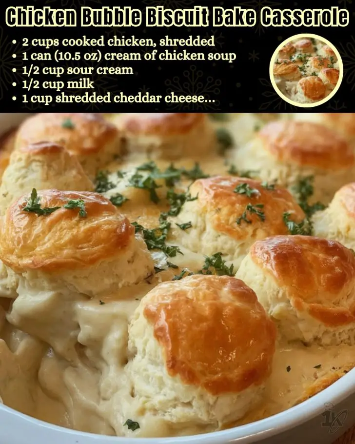Chicken Bubble Biscuit Bake Casserole – Easy Family Recipes!