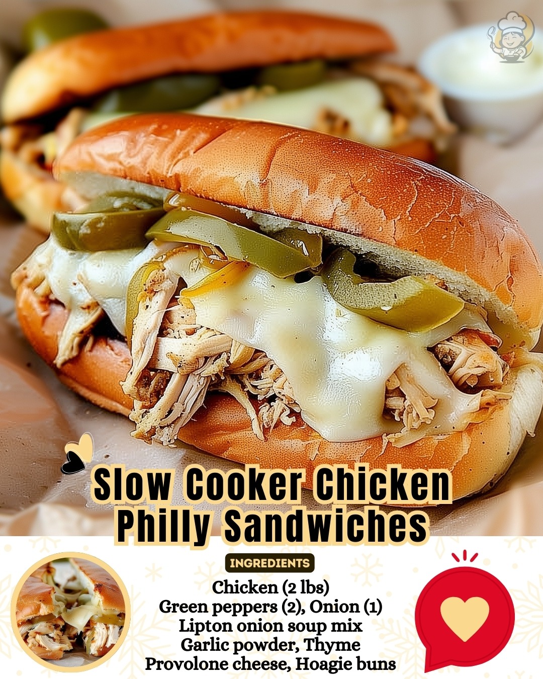 Slow Cooker Chicken Philly Sandwiches – Easy Family Recipes!